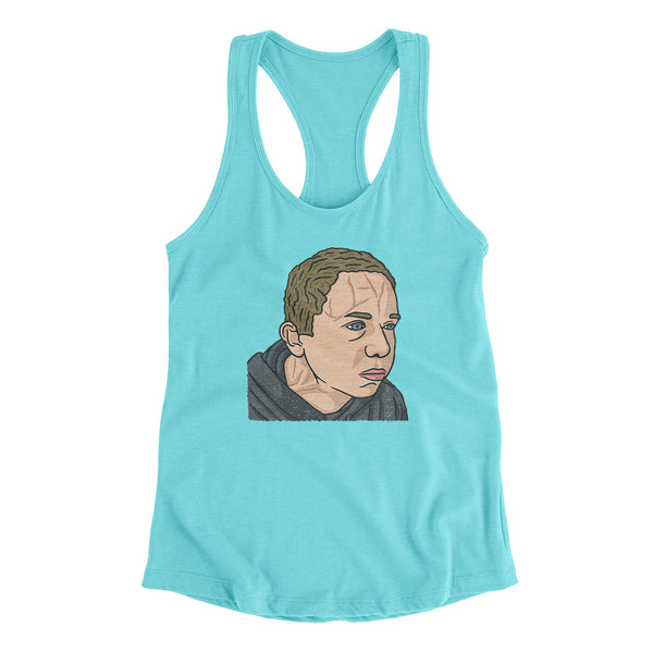 Bulging Forehead Vein Guy Meme Funny Women's Racerback Tank - Famous IRL