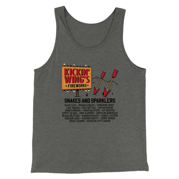 Kickin' Wing's Fireworks Funny Movie Men/Unisex Tank Top - Famous IRL