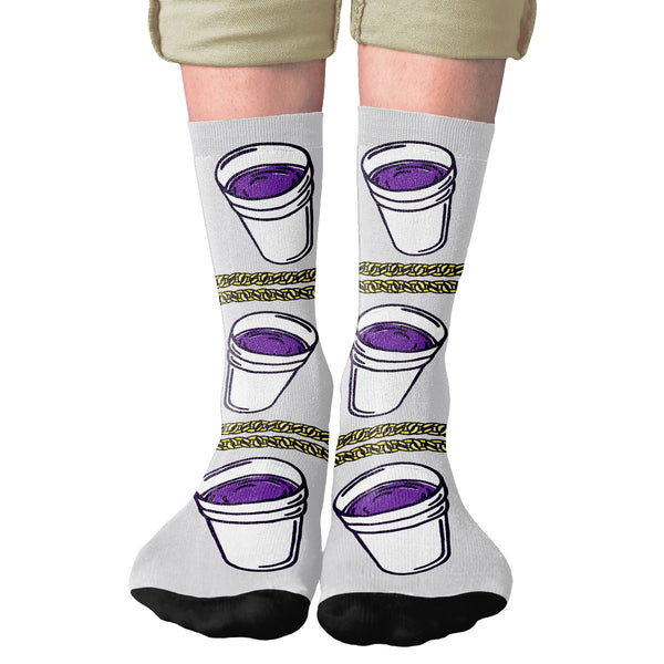 Double Cup of Lean Adult Crew Socks - Famous IRL